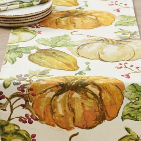 Pottery Barn | Dining | Pottery Barn Pumpkin Harvest Table Runner Sold ...